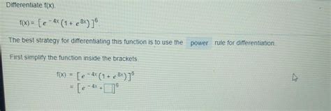 Solved Differentiate Fx Fx E 41 2891 The Best