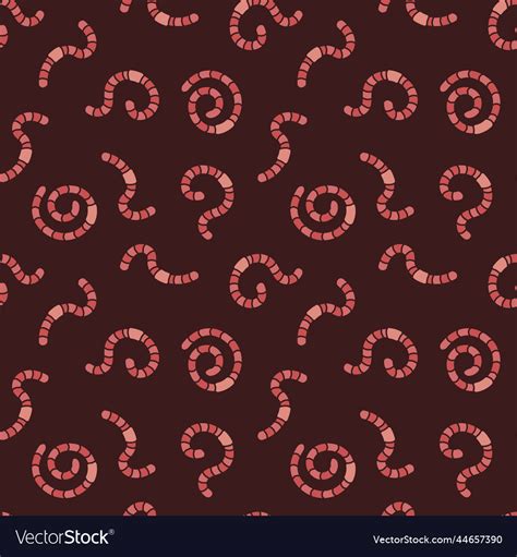Worms Concept Colorful Seamless Pattern Royalty Free Vector