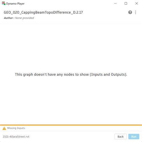 Revit 20242 Dynamo 219 Inputs Not Showing In Player Dynamo