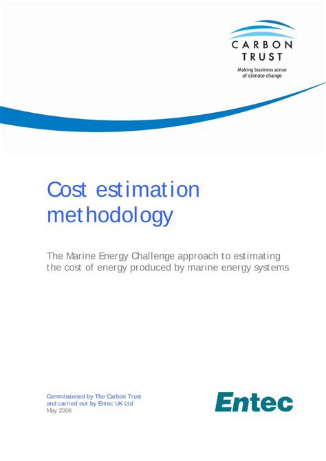 Pdf Cost Estimation Methodology Dokumentips