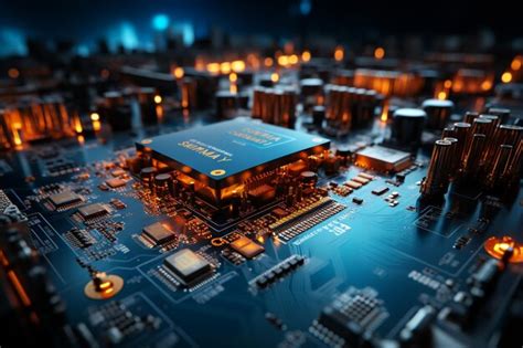 Premium Ai Image Electronic Circuit Board Close Up