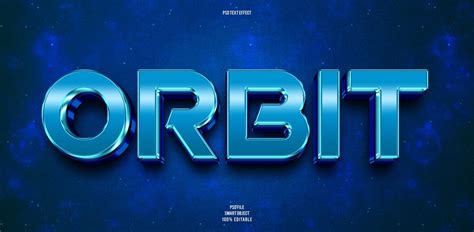 Premium Psd Orbit 3d Editable Text Effect
