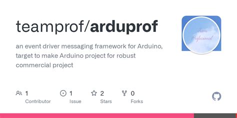 Github Teamprofarduprof An Event Driver Messaging Framework For Arduino Target To Make