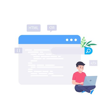 Premium Vector Web Development Modern Flat Design Vector Concept