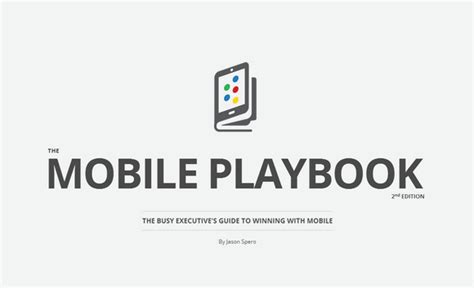 The Mobile Playbook 2nd Edition Web Resources Webappers