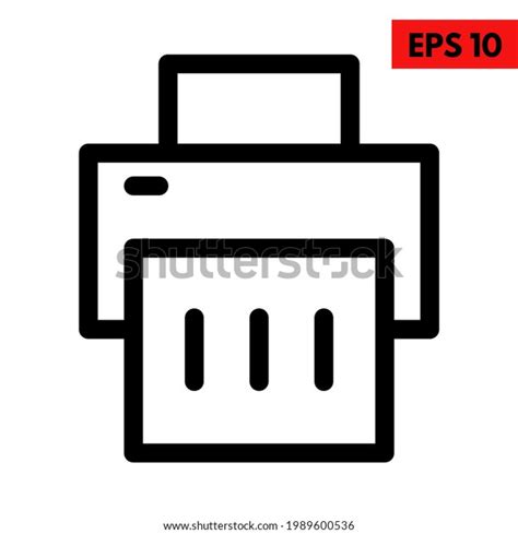 Illustration User Interface Print Icon Stock Vector Royalty Free 1989600536 Shutterstock