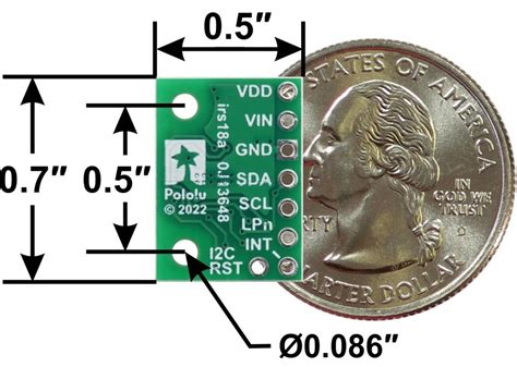 vl53l5cx tof 8x8 zone distance sensor 400 cm carrier w voltage