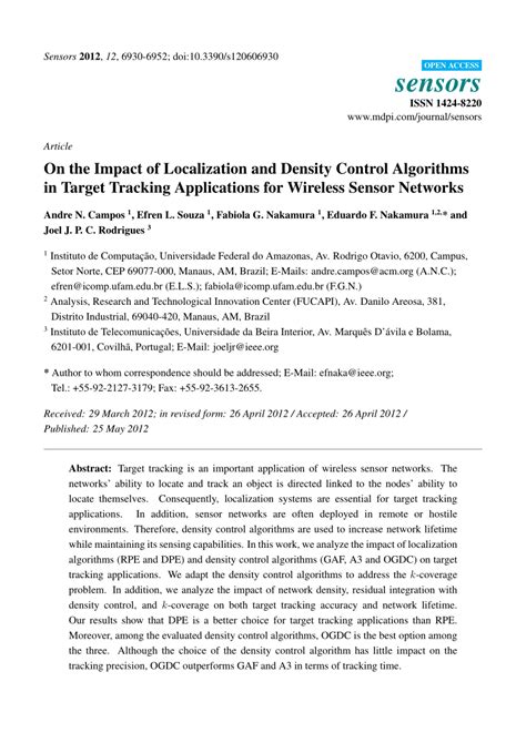 pdf on the impact of localization and density control algorithms in