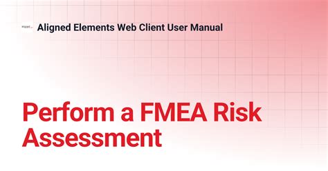 Perform A Fmea Risk Assessment 3022222517 Aligned Elements Web