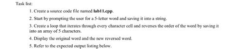 Solved Reverse A Word Program Csci 111 Programming And