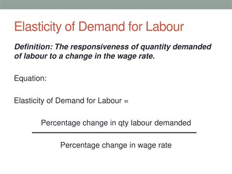 Ppt Labour Market Elasticity Of Demand Powerpoint Presentation Free