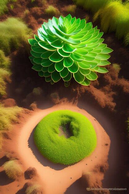 Premium Ai Image Circle Of Small Creeper Plant Cover Crop Plant