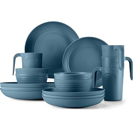 Odoland Kit De Camping Vaisselle Couverts Set De Pique Nique Comprend