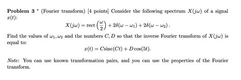 Solved ليا Problem Fourier transform points Chegg