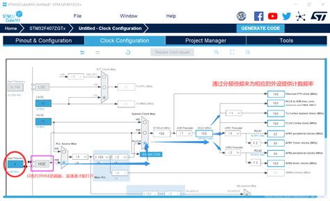 Stm32 Cubemx一时钟树配置、gpio输入输出、在keil中添加新的文件cubemx配置时钟树 Csdn博客