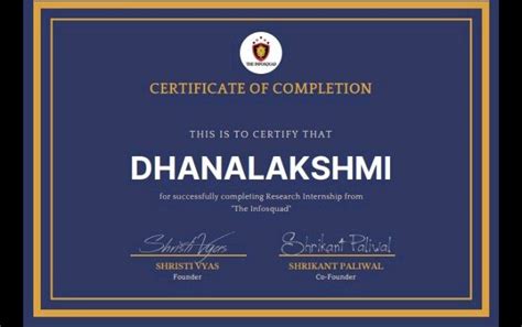 dhanalakshmi g on linkedin certificateofcompletion internship 15 comments
