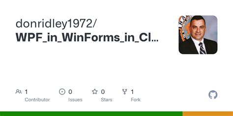 Github Donridley1972wpfinwinformsinclarion