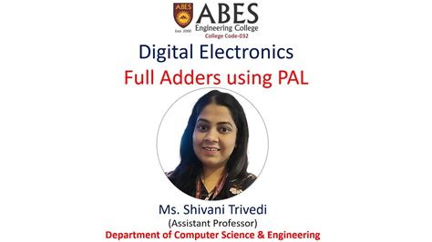 Full Adder Using Pal Abes Engineering College Ghaziabad Youtube