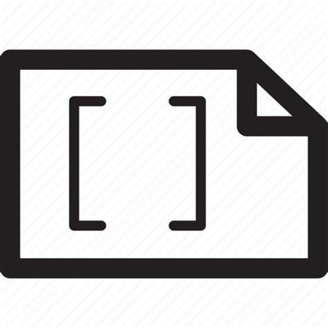 Brackets Document File Page Icon Download On Iconfinder