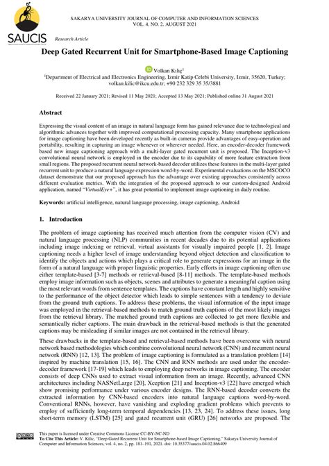 Pdf Deep Gated Recurrent Unit For Smartphone Based Image Captioning