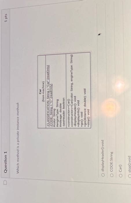 Solved Which Method Is A Private Instance Method