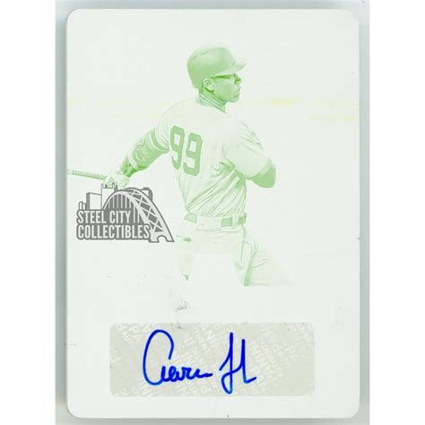 Aaron Judge 2019 Panini National Treasures Printing Plate Autograph