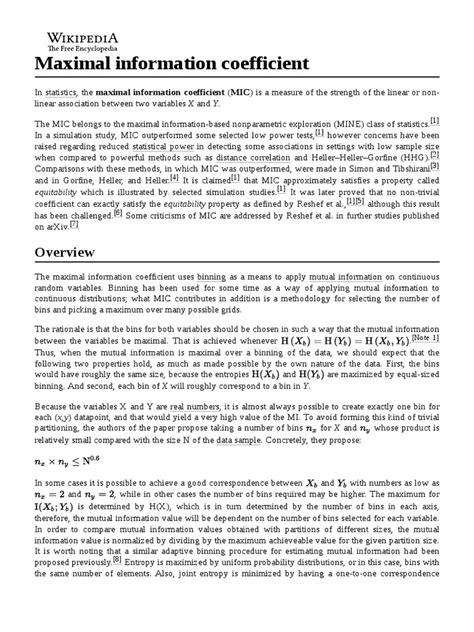 Maximal Information Coefficient Pdf