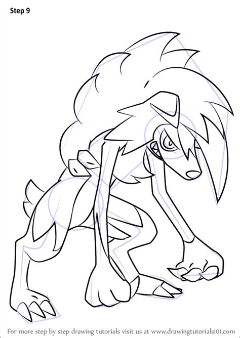 Lycanroc Dusk Form Coloring Pages Virtloop