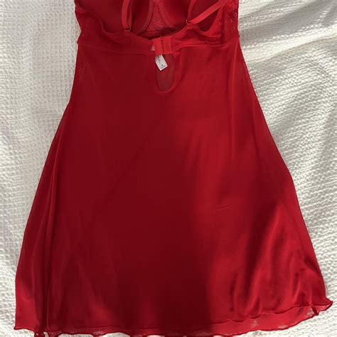 Red Sheer Lingerie Dress Depop