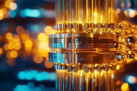 A Detailed Display Of Quantum Computing Components Featuring