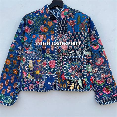 Quilted Patchwork Jacket Etsy