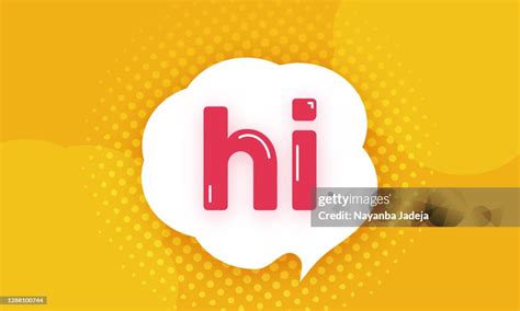 Cute Vector Speech Bubble Icon With Hi Greeting Hi Speech Bubble Pop