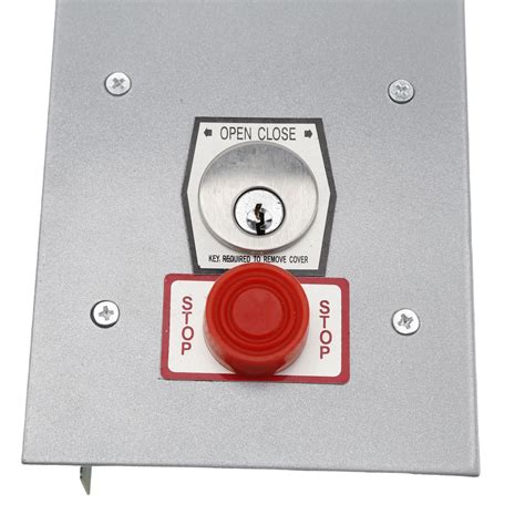 Exterior Flush Mount Keyswitch W Mortise Cylinder And Stop Button