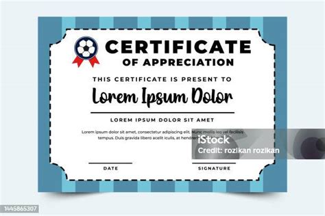 축구 토너먼트 스포츠 이벤트 인증서 디자인 템플릿 간단하고 우아한 디자인 스포츠에 대한 스톡 벡터 아트 및 기타 이미지 스포츠 증명서 가리기 Istock