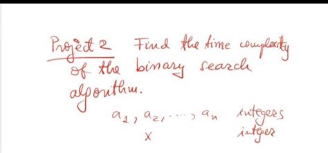 Solved Find The Time Complecity Project 2 Of The Binary