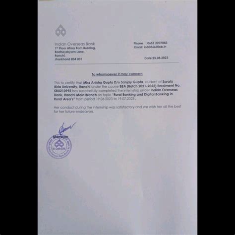 anisha gupta on linkedin indianoverseasbank summerinternship2023 internshipcompleted…