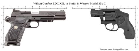 Wilson Combat EDC X L Vs Smith Wesson Model C Size Comparison