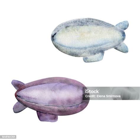 수채화 손으로 그린 그림 마법의 우주 우주 아이템 하늘을 나는 비행선 풍선 에어로스트 흰색 배경에 분리된 단일 개체입니다 아이를 위해 아이 침실 직물 리넨 인쇄 0명에 대한