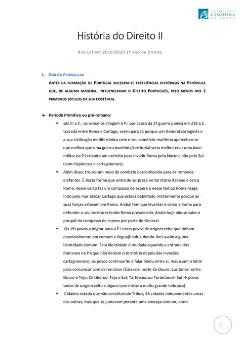 História Do Direito Ii 2º Semestre Warning Tt Undefined Function 32 Warning Tt