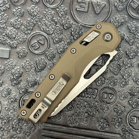 Microtech Msi Ram Lok Fluted Tan G 10 Handle Stonewash Serrated 210 11flgtta American Edge Knives