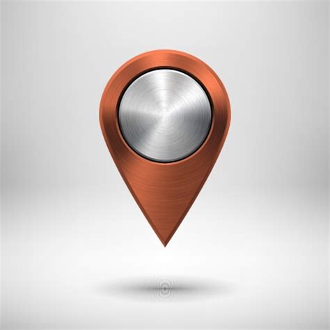 technology map pointer with green metal texture vector image