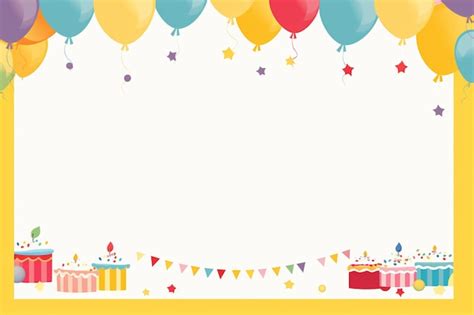 다채로운 요소 들 을 가진 생일 파티 배경 프리미엄 Ai 생성 벡터