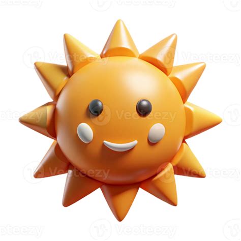 Radiant Avant Garde Circular Sun Character With Triangular Rays Crisp Edges Solid Colors With