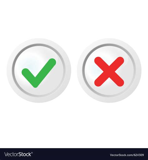 Pass And Fail Icons Set Royalty Free Vector Image