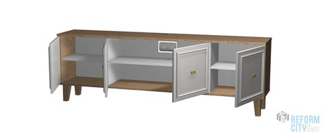 Тумба под телевизор из МДФ и шпона на заказ