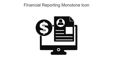 Financial Reporting Monotone Icon In Powerpoint Pptx Png And Editable