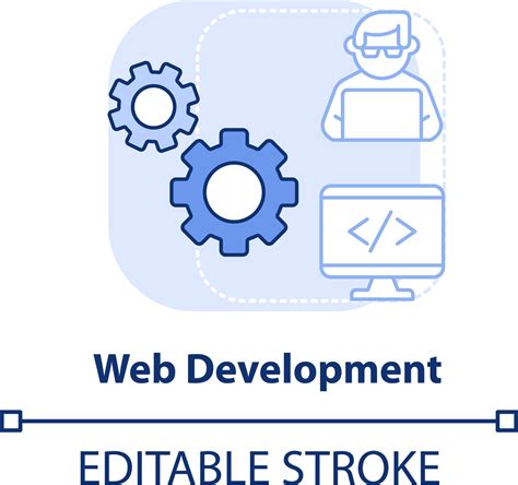 Web Development Light Blue Concept Icon Skill To Learn Abstract Idea