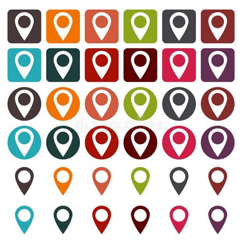 Vector Modern Gps Location Map Pointer Icon Flat Design Icon Set In