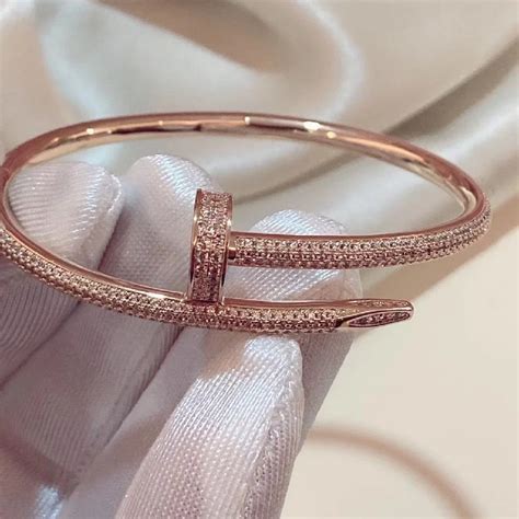 여성용 스파키 큐빅 지르코니아 및 18k 골드 도금 팔찌 네일 디자인 Aliexpress