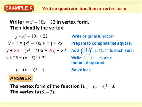 Quadratic Function Examples